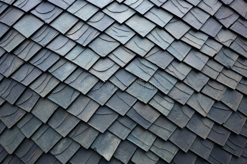 Undulating Pattern of Roof Slate Stock Image - Image of material ...