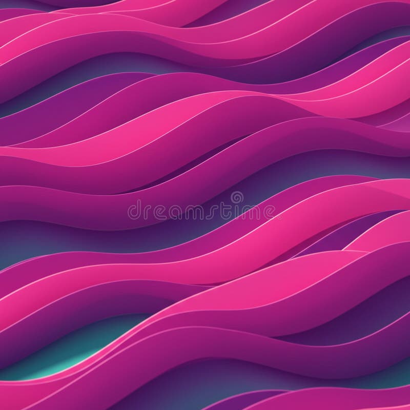 Undulating Pink Waves Create a Pattern Against a Blue Background. the ...