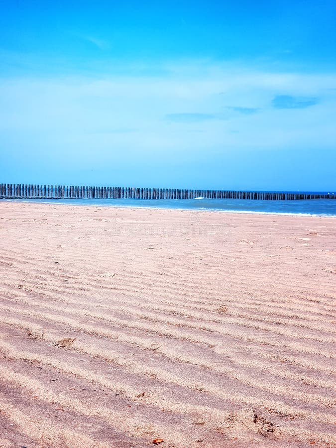 Undulating Ribbed Patterns in the Sand, Created by Wind and Seawater ...