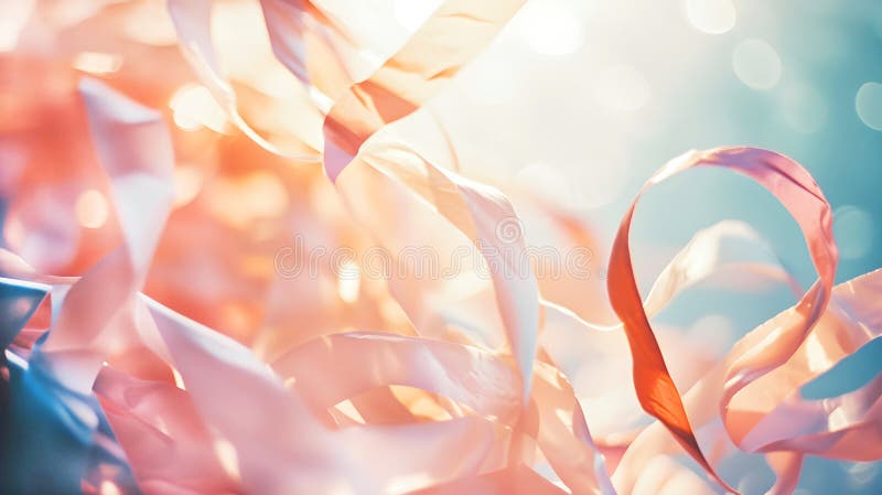 Undulating Ribbon Waves in Peach Fuzz Color. Blurred Background Stock ... Undulating Ribbon Waves in Peach Fuzz Color. Blurred Background Stock ...