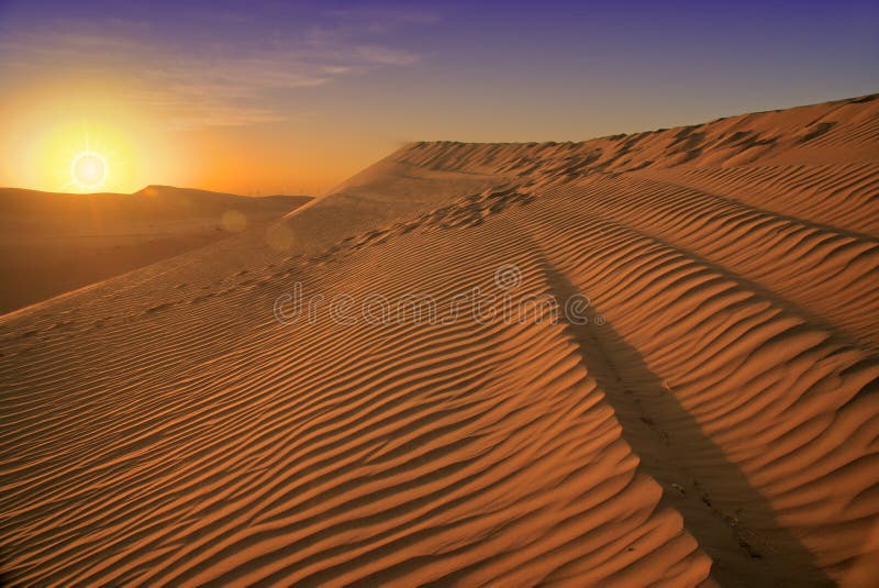 Undulating sand dunes. stock image. Image of hill, desert - 230586303