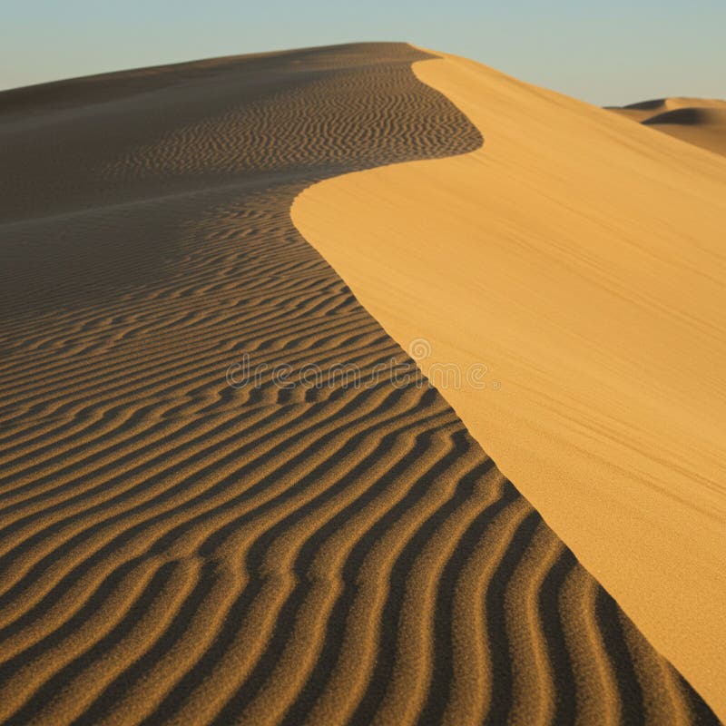 Undulating Sand Dunes Under Soft Light, Creating a Contrast between ...