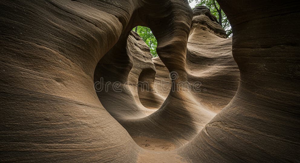 Undulating Sandstone Formations Create a Stunning Natural Corridor ...