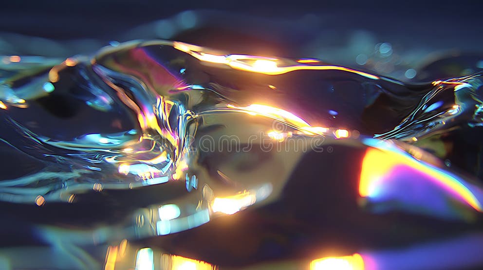 Undulating Surface with a Glossy, Fluid-like Texture, Displaying ...