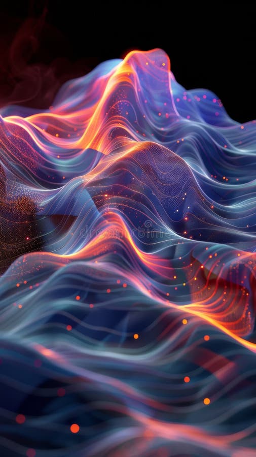 Undulating Wave of Light stock photo. Image of innovation - 314143936