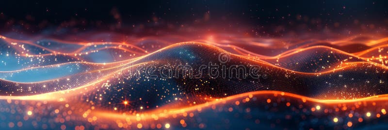 Undulating Wave of Light stock illustration. Illustration of modern ...