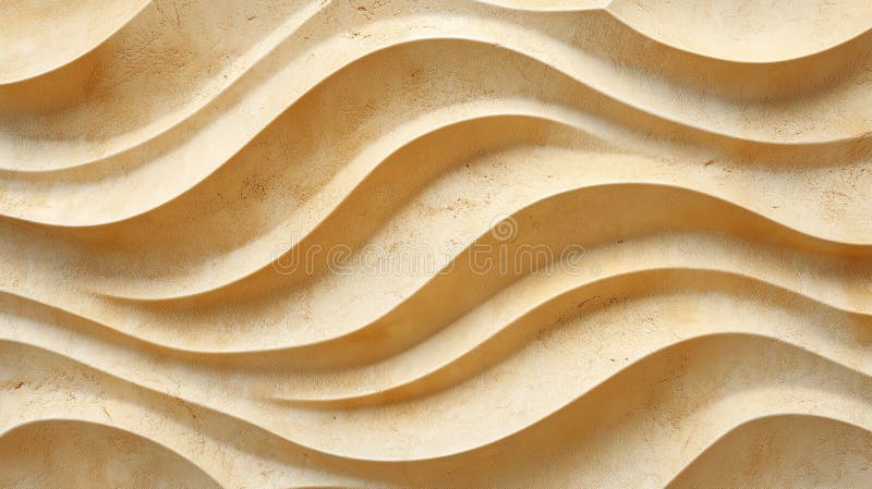 Undulating Waves of Textured Beige Material Create a Flowing Pattern ...