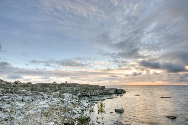 Undva stock image. Image of rocks, baltic, clouds, coast - 40357287