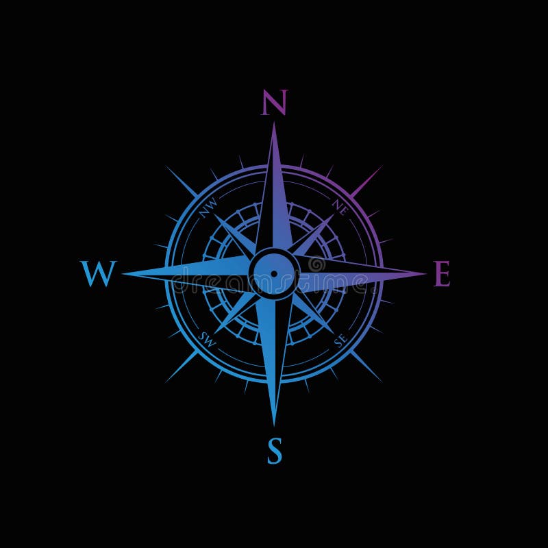 Fond bleu de boussole illustration de vecteur. Illustration du globe ...