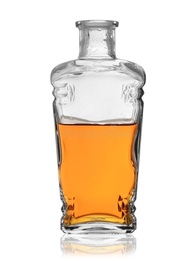 Une Bouteille D'alcool Fort Sur Un Fond Blanc. Photo stock - Image du ...