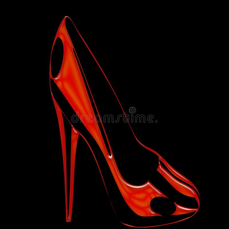 Une chaussure rouge illustration stock. Illustration du graphisme ...