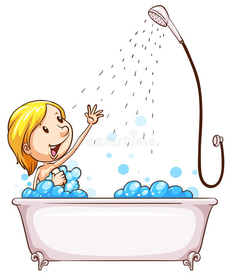 Douche illustration de vecteur. Illustration du bain - 45326699