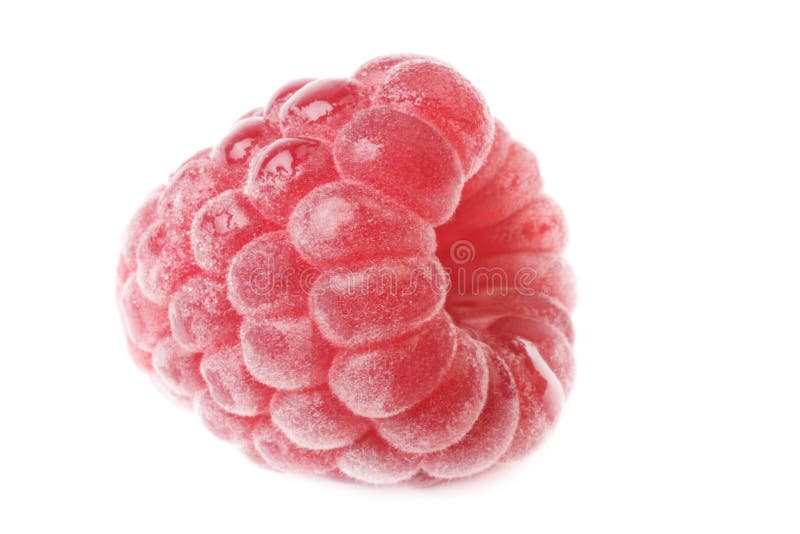 Une Framboise D'isolement Sur Le Blanc Image stock - Image du blanc ...
