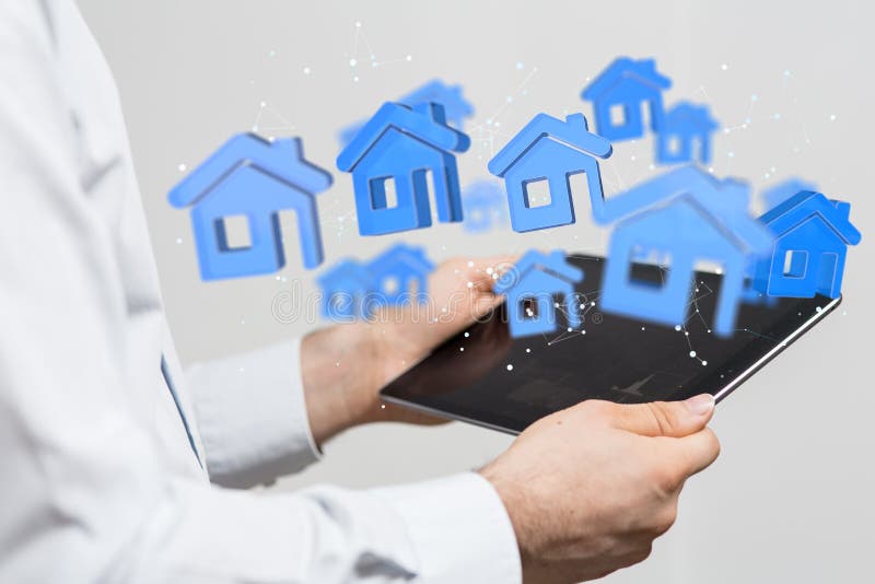 Une Interface Futuriste De Smart Home Automation Iot Image stock ...