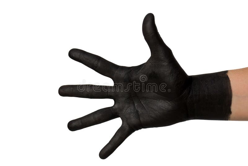 Une main noire image stock. Image du déchirure, pointage - 27803949