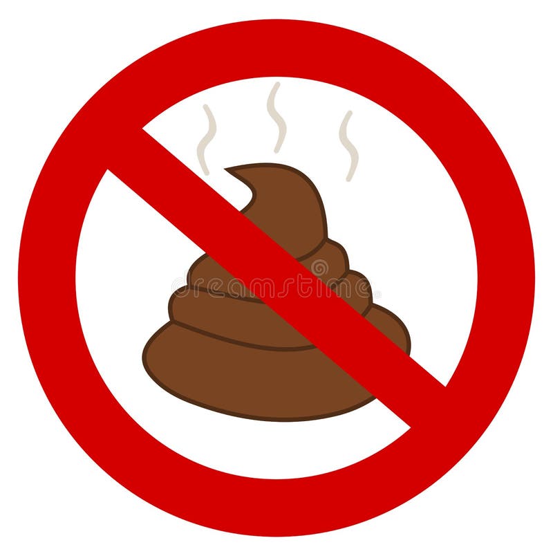 Une Merde Dans Un Signe D'interdiction Illustration Stock ...