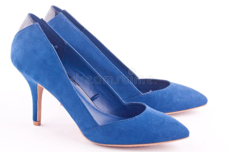 Chaussure Bleue De Haut Talon Image stock - Image du couleur ...