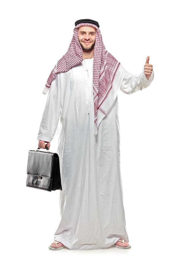 Une Personne Arabe Avec Pouces Vers Le Haut Photo stock - Image du main ...