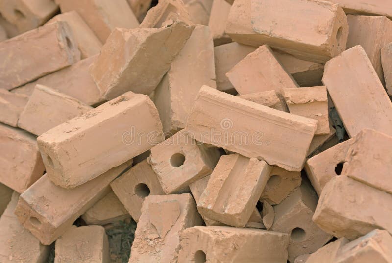 Briques D'argile Pour La Restitution Des Monuments Image stock - Image ...