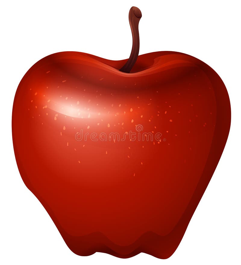 Une pomme croquante rouge illustration de vecteur. Illustration du ...