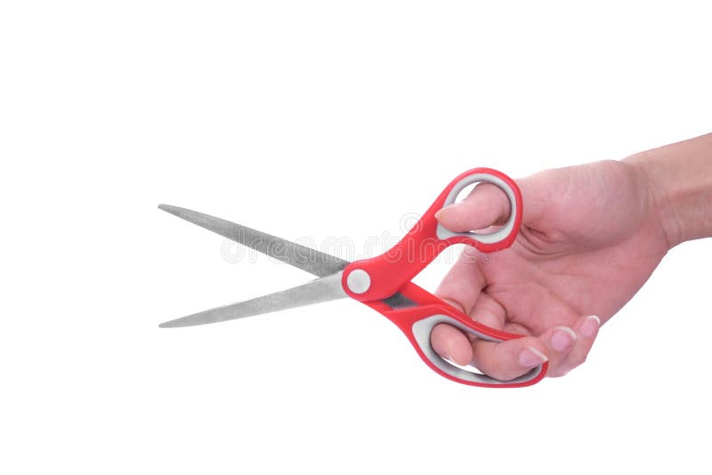 Une prise de main ciseaux image stock. Image du humain - 48486491