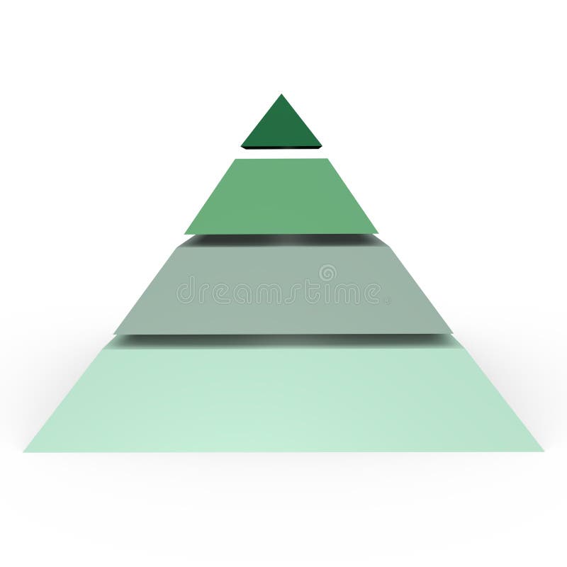 Une Pyramide De 4 Niveaux - Une Image 3d Illustration Stock ...