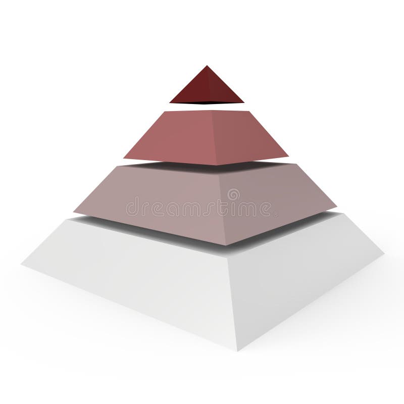 Une Pyramide De 4 Niveaux - Une Image 3d Illustration Stock ...