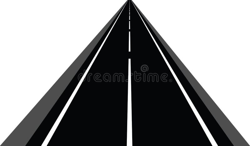 Une Route Droite Avec Perspective. Illustration de Vecteur ...