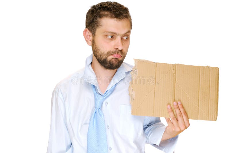 Unemployed stock image. Image of human, copy, placard - 25521419