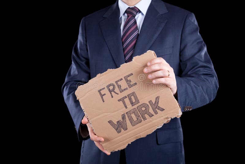 Unemployed businessman stock photo. Image of business - 13614292