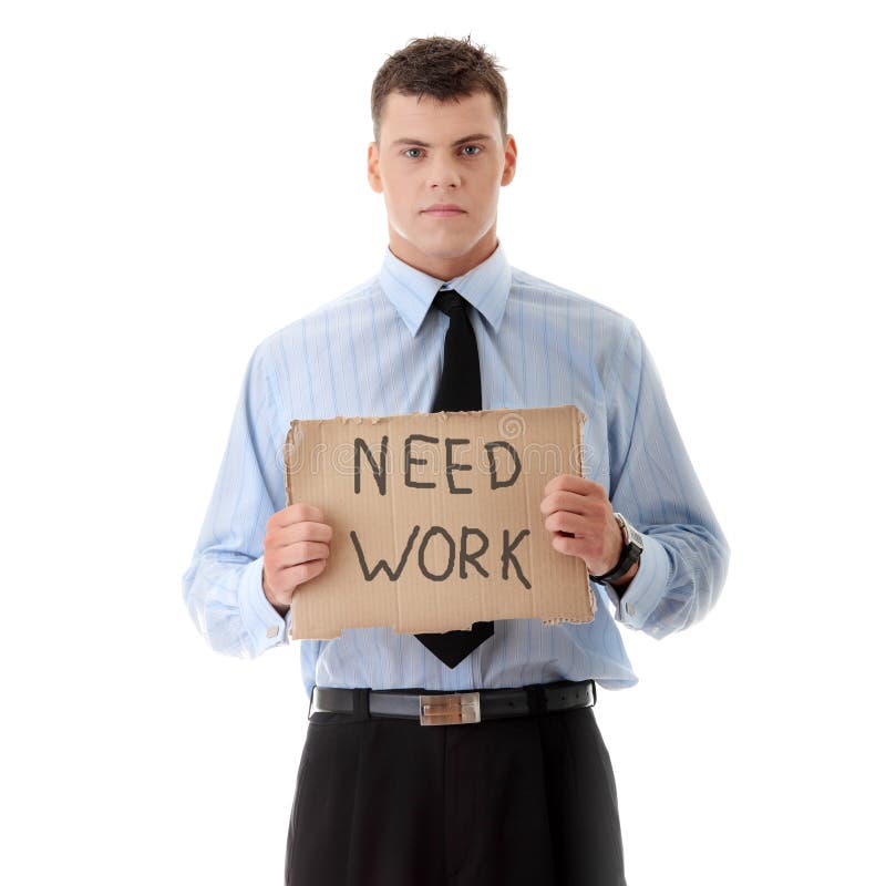 Unemployed businessman stock image. Image of looking - 15952125