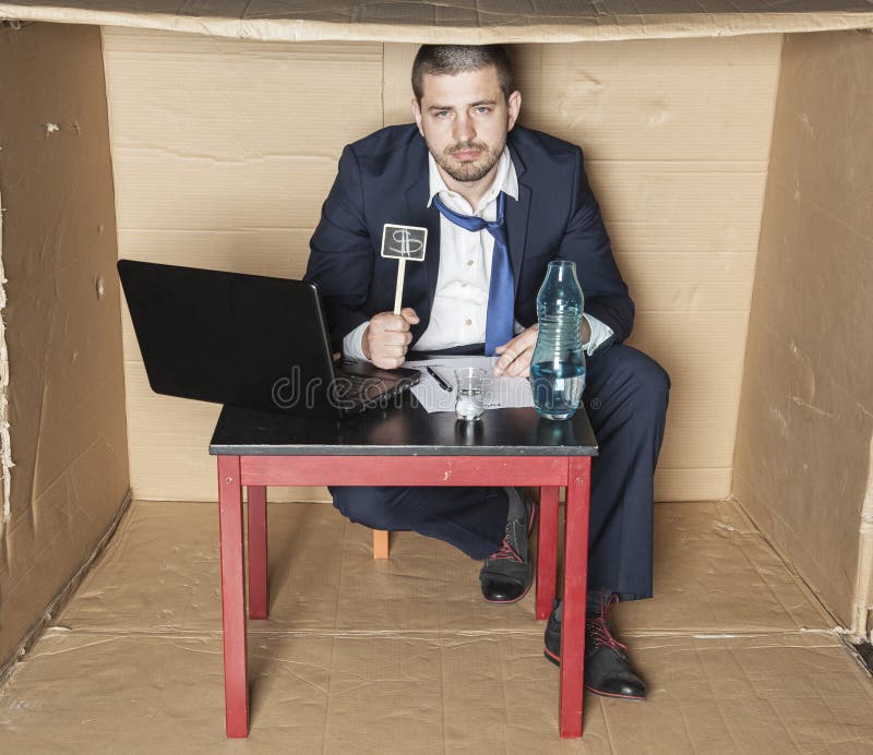 Unemployed Businessman Needs Money Stock Image - Image of desk, boss ...