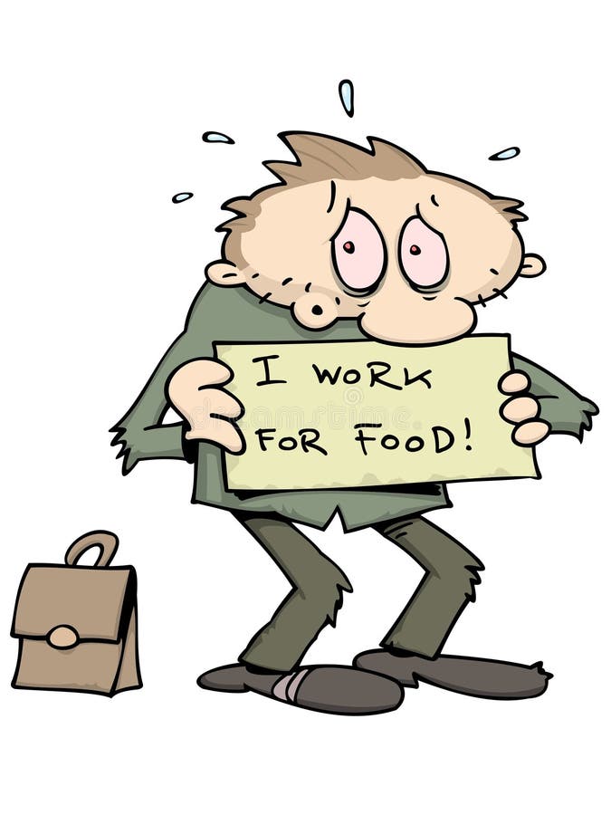 Unemployed man stock vector. Illustration of unemployed - 8749109