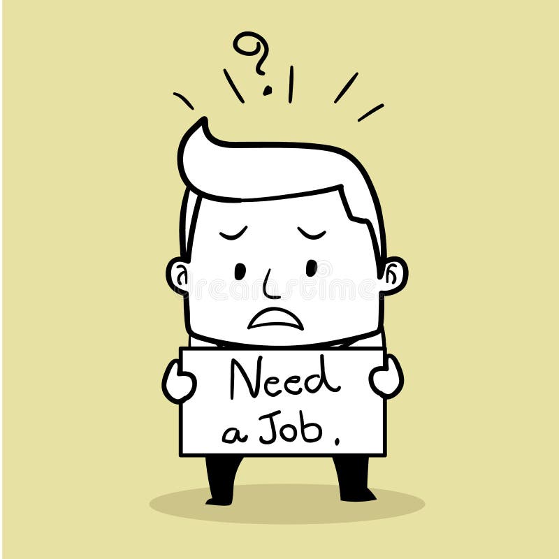 Unemployed person stock vector. Illustration of help - 22831971