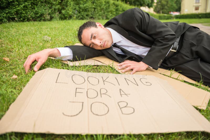 Unemployed man stock image. Image of head, people, frustration - 55346991