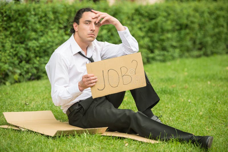 Unemployed man stock image. Image of employment, businessman - 55347059
