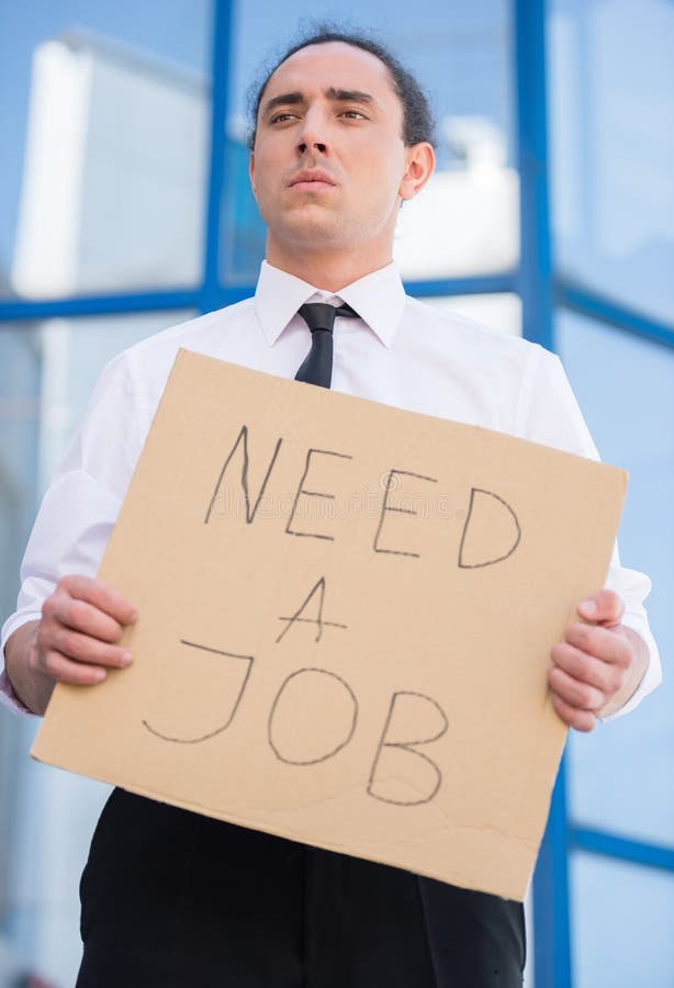 Unemployed man stock photo. Image of city, jobless, caucasian - 55346494