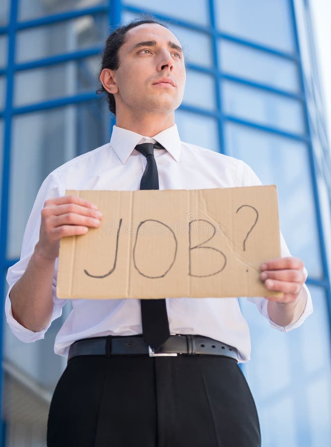 Unemployed man stock image. Image of message, businessman - 55346735