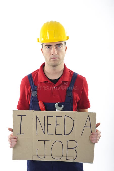 Unemployed worker stock photo. Image of industry, industrial - 21894114