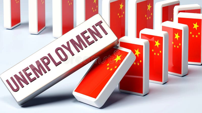 Unemployment Causing Decline of China Stock Image - Image of decay ...