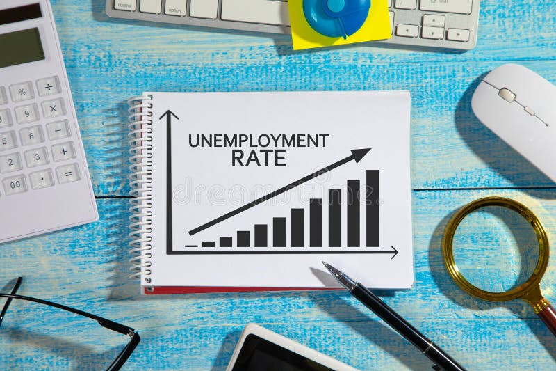 Unemployment Rate Graph on Notepad with a Business Objects Stock Image ...