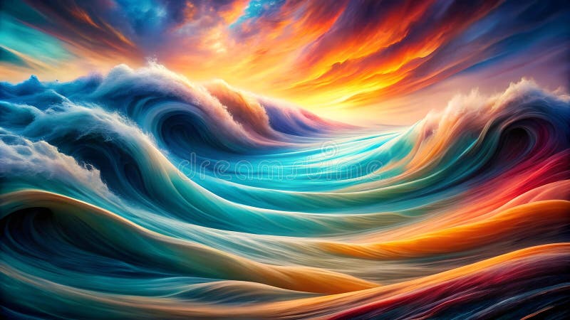 The Unending Surge: a Symphony of Water and Light Generative AI Stock ...