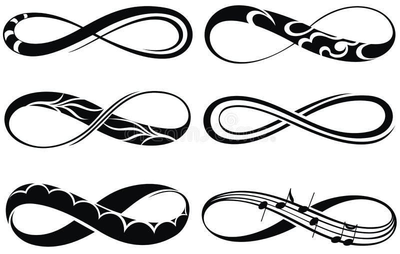 Unendlichkeitssymbole vektor abbildung. Illustration von unbegrenztheit ...