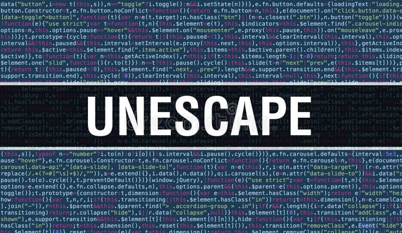 Unescape Text Written on Programming Code Abstract Technology ...