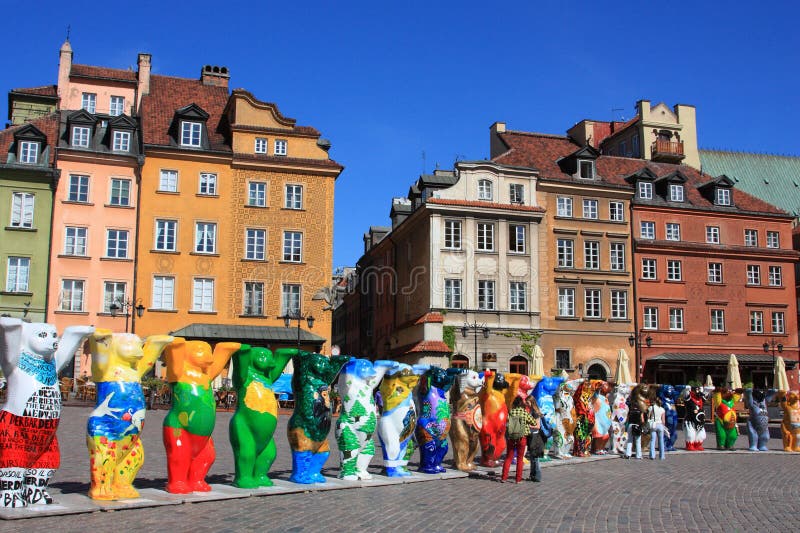 UNESCO United Bears Exhibited in Warsaw Editorial Photo - Image of ...