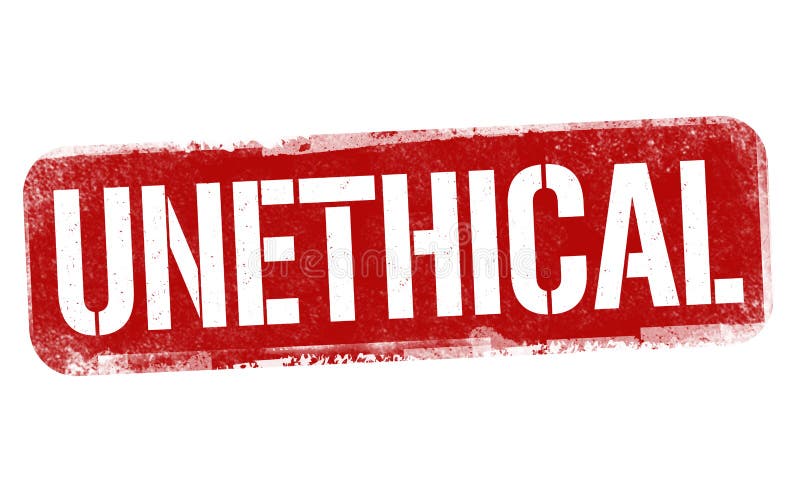 Unethical sign or stamp stock vector. Illustration of ethical - 189840792