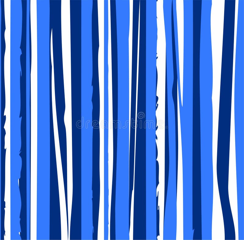 Uneven Blue Stripes, Seamless Pattern, Sea Waves, Simulation, Vector ...