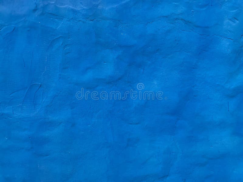 Uneven Blue Wall with Blue Paint Plaster As a Background Stock Photo ...