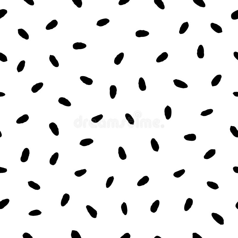 Uneven Oval Specks Pattern in Black and White. Stock Vector ...