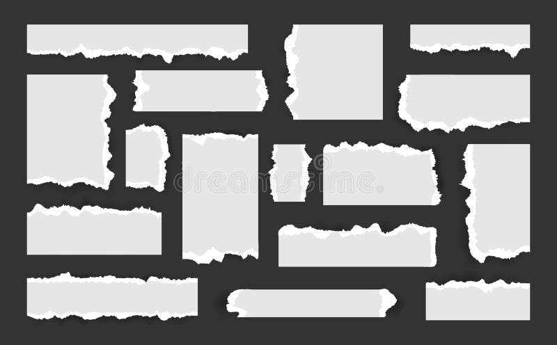 Uneven Pieces of Paper for Crafting. Irregularly Shaped Sheets Torn ...